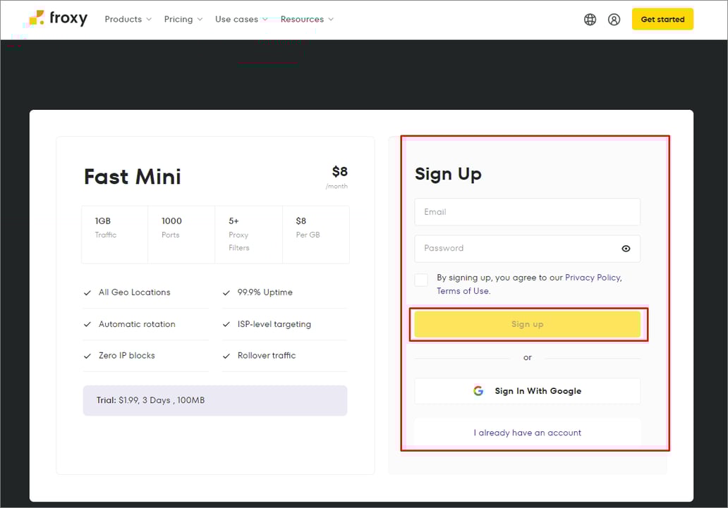 How our Service froxy.com Works